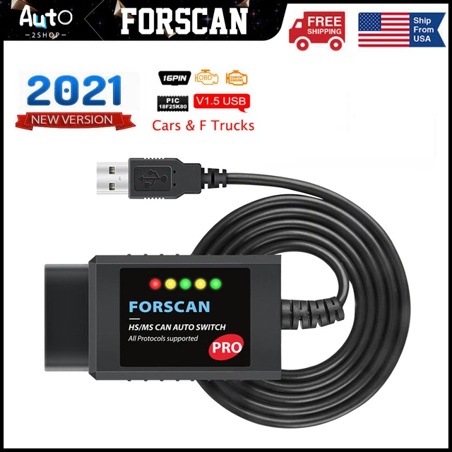 FORSCAN PRO OBD Scanner Programming OBD2 Scan Diagnostic Tool Ford F ...