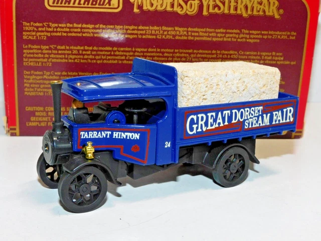 MATCHBOX MODELS OF Yesteryear Foden Steam Lorry Great Dorset Steam Fair ...