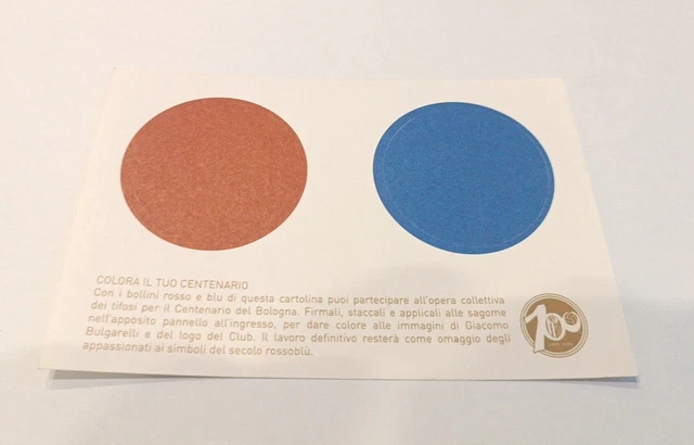 CARTOLINA POSTCARD Adesivo Sticker Simbolo Logo Crest Club Bologna Fc ...