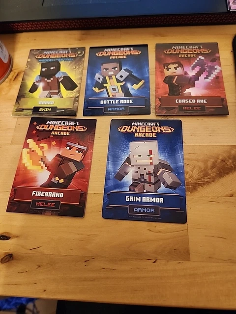 10 MINECRAFT DUNGEONS Arcade Game Cards From Dave & Busters Series 2 £9 ...