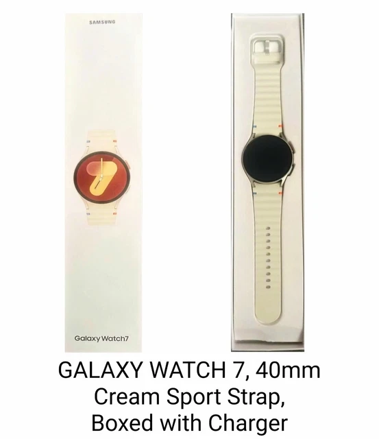 SAMSUNG GALAXY WATCH 7 40mm Cream Sport Band Cellular SM-L305F # ...