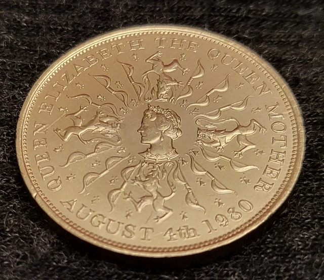 SILVER QUEEN ELIZABETH II Mother Coin 80th Birthday The Crown King ...