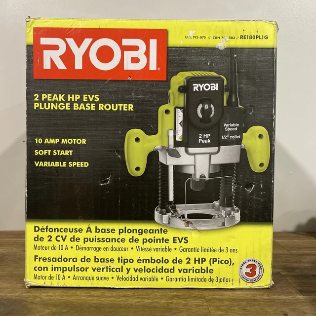 RYOBI R1631 2-HP EVS 10-Amp Plunge Base Router (Green) New $70.00 ...