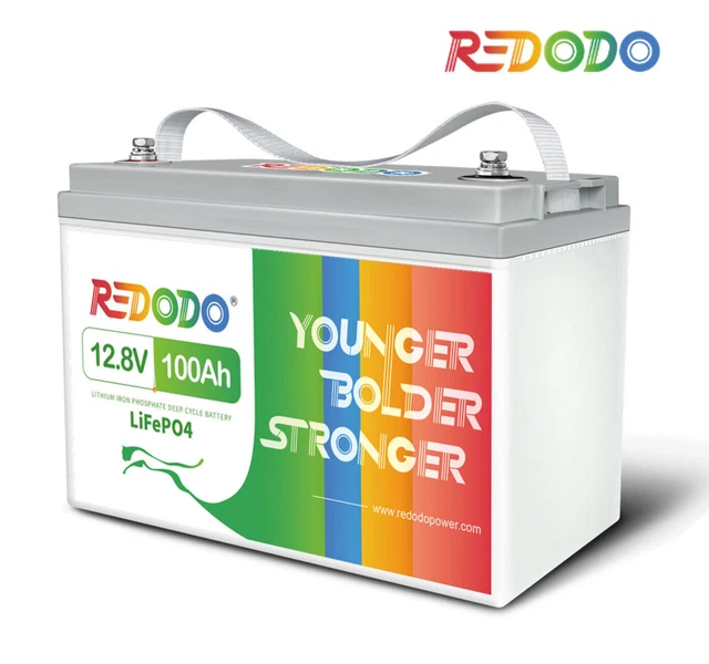 REDODO LIFEPO4 LITHIUM Battery 12V 200Ah 100Ah for RV Solar Off-grid ...