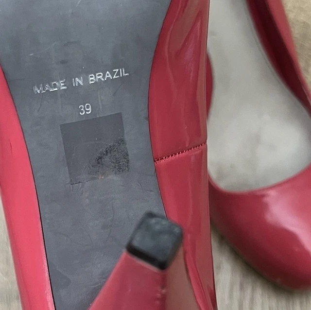 CARVELA WOMEN'S CORAL Pink Patent Leather Court Heels Size UK 6 £10.78 ...