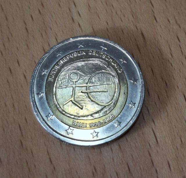 2 EURO MÜNZE Strichmännchen WWU 1999-2009 (A) Bundesrepublik EUR 126,00 - PicClick DE