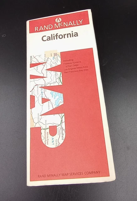 RAND MCNALLY CALIFORNIA Road Map San Diego Las Angeles San Francisco ...