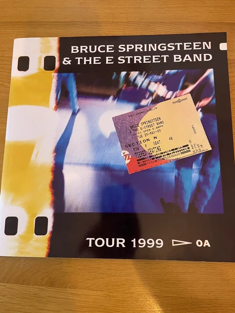 BRUCE SPRINGSTEEN PROGRAMME And Ticket 1999 £35.00 - PicClick UK