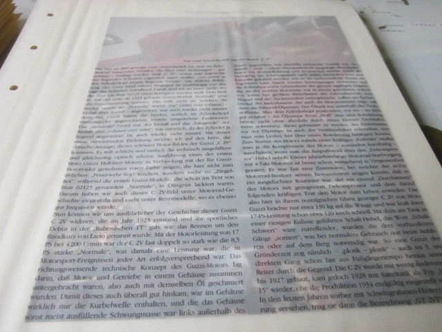 MOTORRAD ARCHIV GESCHICHTE 1104 Moto Guzzi erstes Modell ohv Motor 2CV ...
