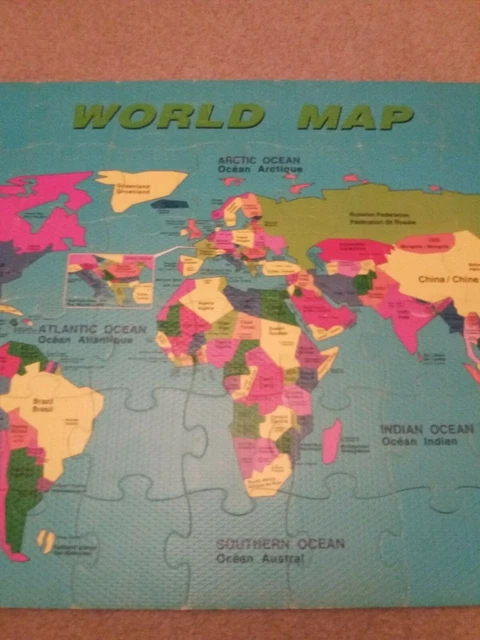 LARGE FOAM WORLD MAP PUZZLE by HABITAT £6.00 - PicClick UK
