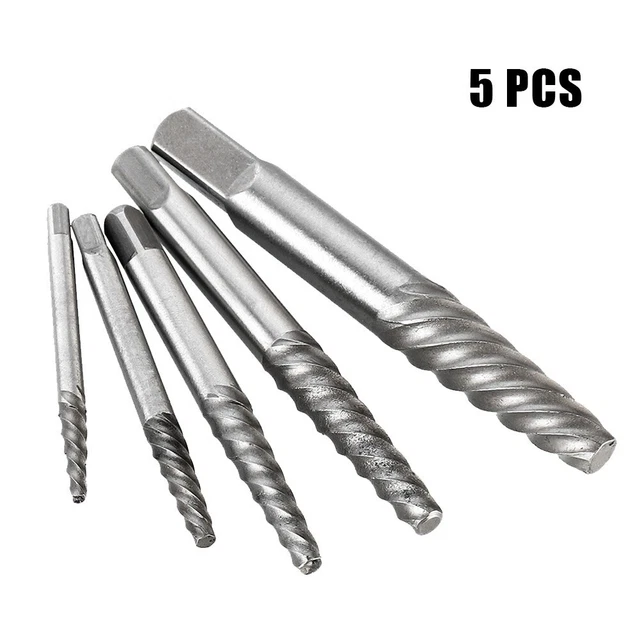 EASY GRIP 5PCS Screw Extractor Set Extract Broken Bolts with Precision ...