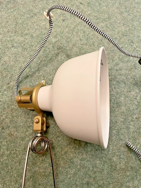 IKEA RANARP WALL Clamp Plug in Lamp. Classic-patterned ~3m Textile Cord ...