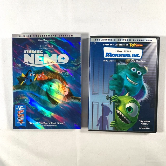 DISNEY PIXAR DVDS Monsters Inc and Finding Nemo Collectors Editions EUR ...