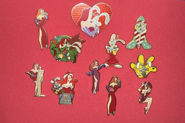 DISNEY JESSICA RABBIT Pin Lot-Who framed Roger Rabbit 11 Pins Rare $150 ...