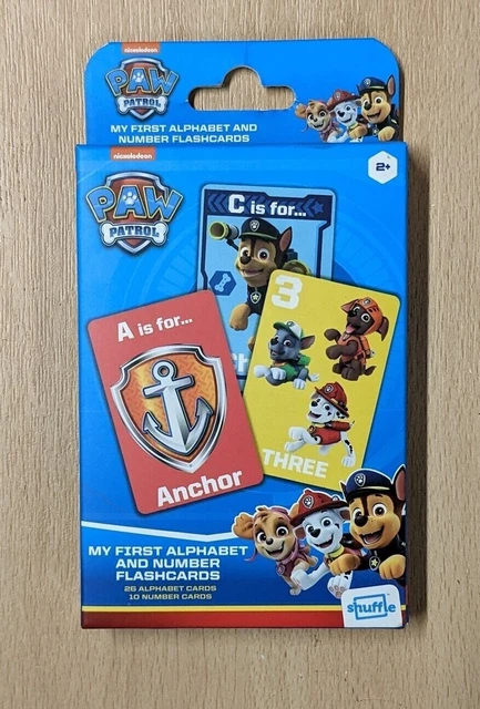 CARTE FLASH PAW Patrol apprendimento alfabeto e numero il mio primo ...