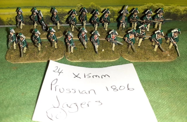 24 X 15MM Painted 1806 Prussian infantry jager (P10) £24.00 - PicClick UK