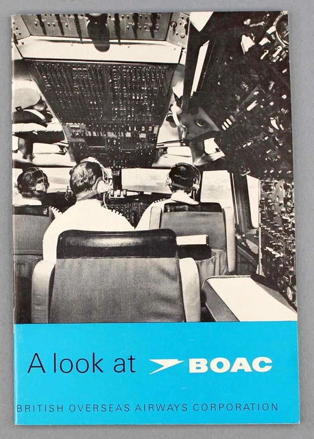 BOAC VINTAGE AIRLINE Brochure A Look At Boac London Airport B.o.a.c ...