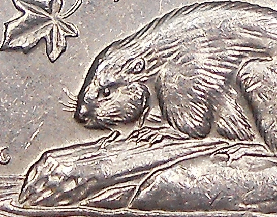 1975 EXTRA METAL At Beaver Neck ERROR Five Cents VF-EF Unique QEII ...