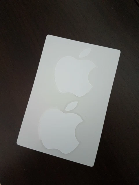 GENUINE ORIGINAL WHITE Apple Logo Stickers x 2 - iPad, iPhone etc £1.10 ...