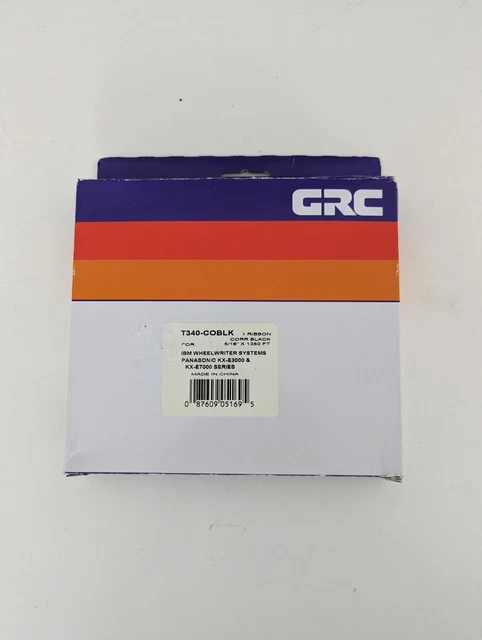 GRC T340-COBLK REPLACEMENT Ribbon Corr Black 5/16” IBM Wheelwriter ...