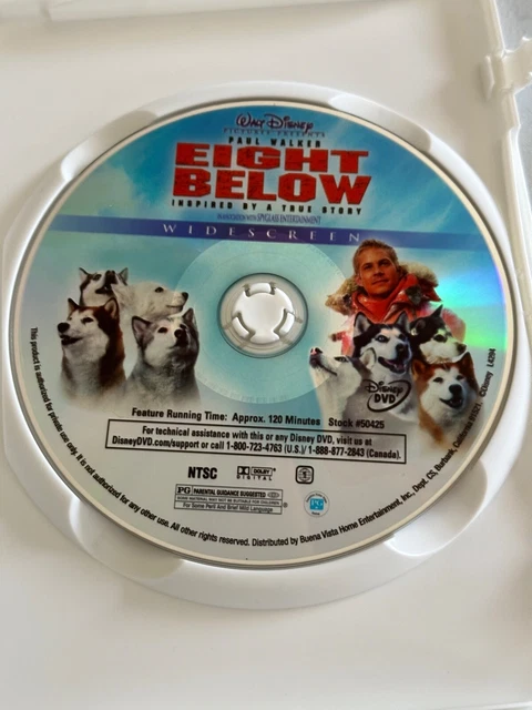 EIGHT BELOW (2006) DVD Widescreen Used Nice Paul Walker Disney True ...