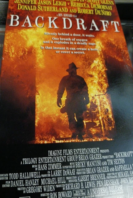 BACKDRAFT (VHS TAPE) Kurt Russell, Donald Sutherland, Robert DeNiro £4. ...