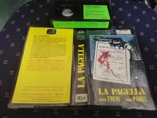 LA PAGELLA (1973) - Rare Betamax CVR Limited Issue Italian Audio - GIALLO DRAMA $69.95 - PicClick AU