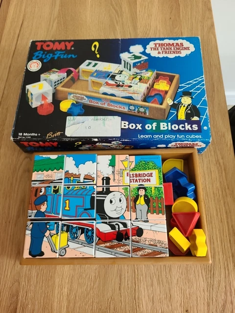 VINTAGE THOMAS TANK Engine & Friends Big Fun Box Of Blocks Tomy £11.00 ...