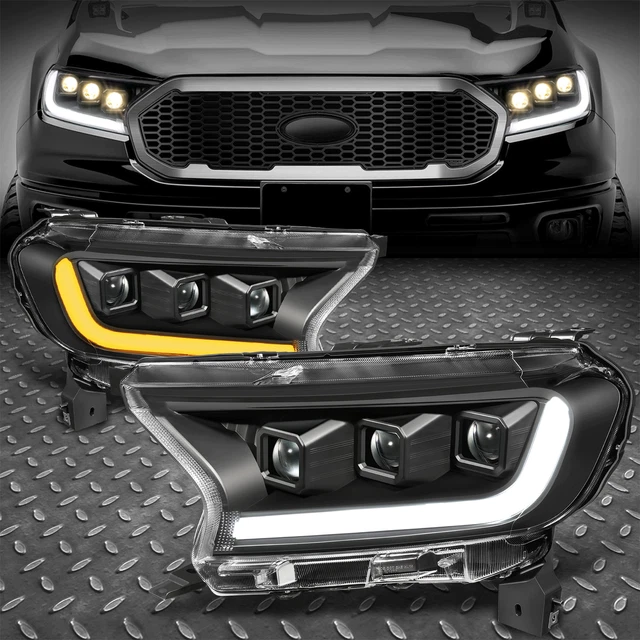 FIT 2019-2022 FORD Ranger XL XLT Sequential LED Tube Projector ...