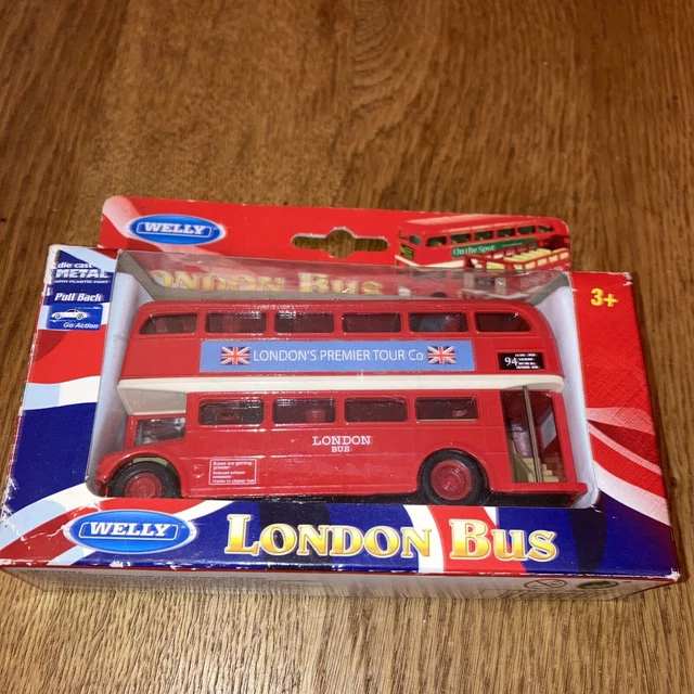 WELLY ROUTEMASTER DOUBLE Decker Bus London Tour Bus Route 94 Pull Back ...