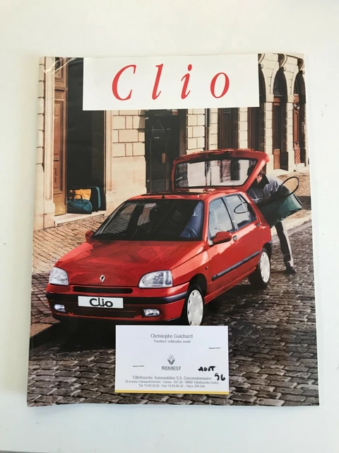 RENAULT CLIO 1996 dépliant catalogue publicitaire vintage C8 EUR 4,99 ...