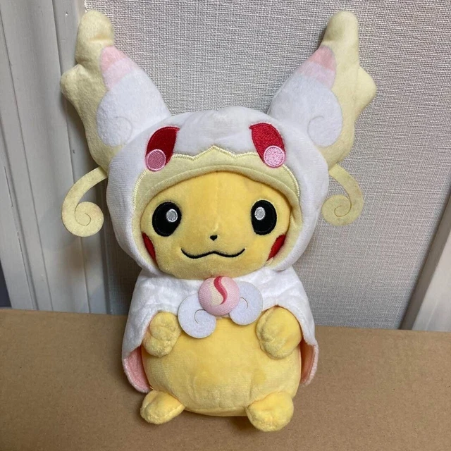 POKEMON CENTER PELUCHE Mega Audino Pikachu Poncho Série Jaune Blanc ...
