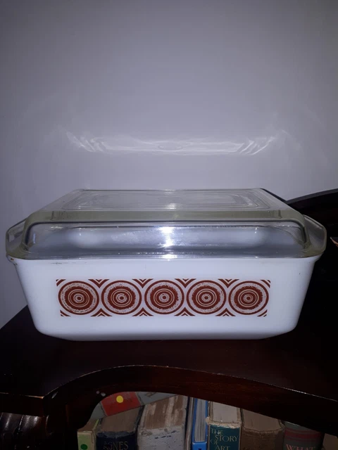 RARE PATTERN VINTAGE Agee Pyrex Mexicana Large Rectangle Casserole dish ...