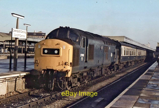 PHOTO RAILWAY 6X4 Class 37 37186 at Cardiff with passenger train c1980 ...