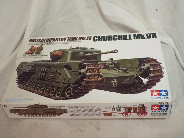 TAMIYA 1/35 SCALE WW2 British Churchill VII tank model kit £24.99 ...