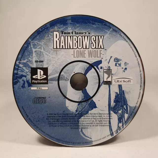 TOM CLANCY'S RAINBOW Six: Lone Wolf Playstation PS1 PAL Disc Only ...