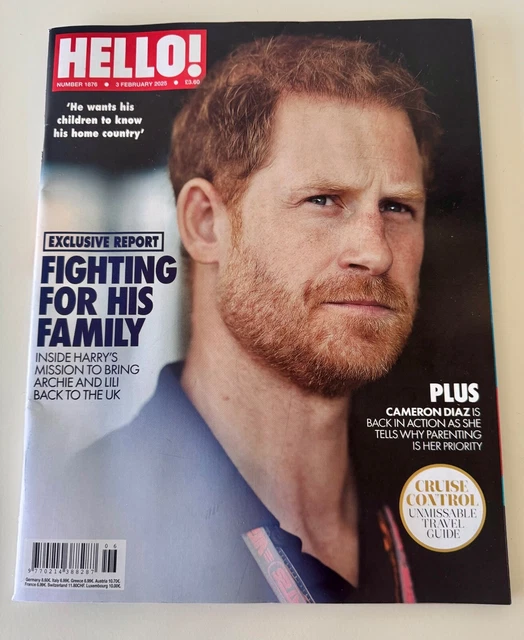 HELLO! MAGAZINE 3 Febebruary 2025 Prince Harry, Cameron Diaz, Travel ...