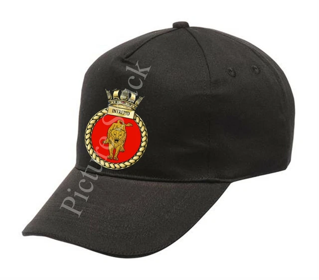 HMS INTREPID SHIPS Crest Printed On A Baseball Cap. Choice Of 5 Colours ...