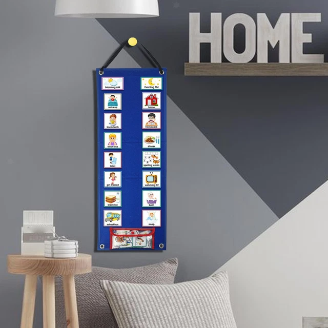 VISUAL DAILY SCHEDULE For Kids 70 Pcs Visual Schedule Cards Portable ...