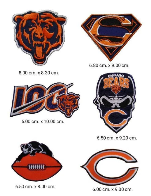 CHICAGO BEARS NFL logo 6pcs /set for patch iron, sewing on Clothes £16. ...