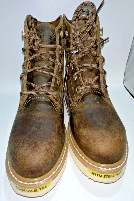 JUSTIN MEN'S OW709 Maxwell 6" Steel Toe Lace Up Work Boot Size 8.5 D ...