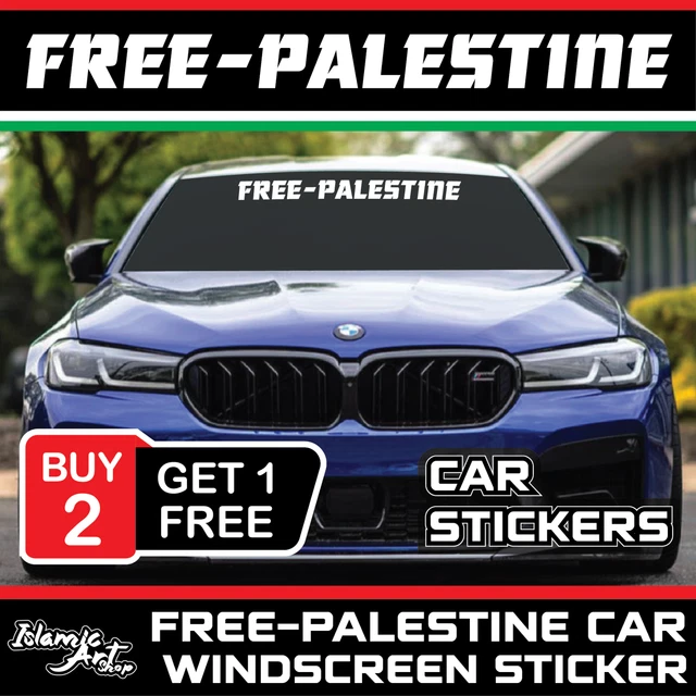 Free Palestine Flag Colour Car Sticker Window Windscreen Door Bonnet