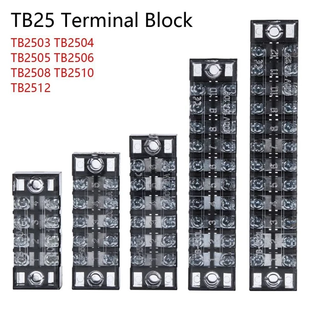 POSITIONS BARRIER SCREW TB Series Terminal Block Wire Connector TB25 ...
