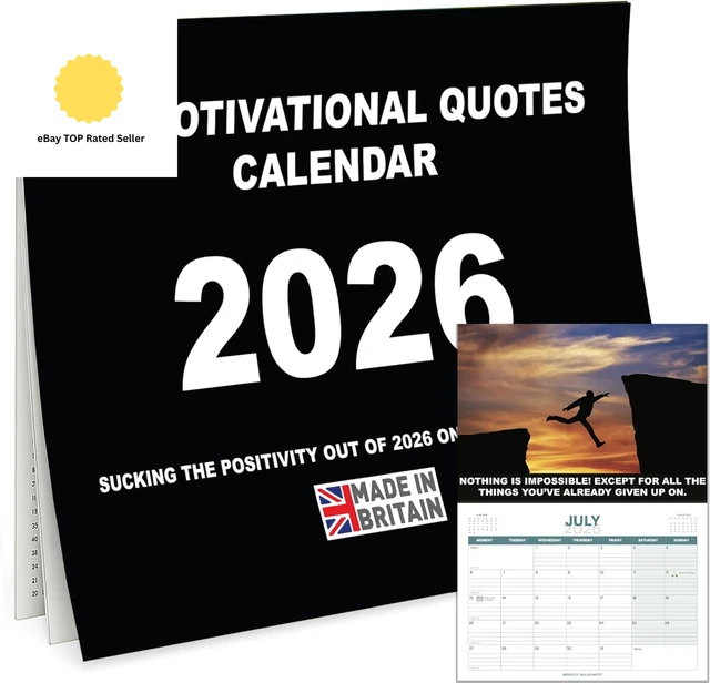 SECRET SANTA FUNNY Calendar 2026 – Inappropriate Unmotivational Quotes ...