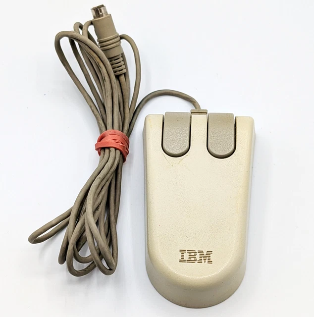 VINTAGE IBM 2-BUTTON Trackball PS/2 PC Personal Computer Mouse 6450350 ...