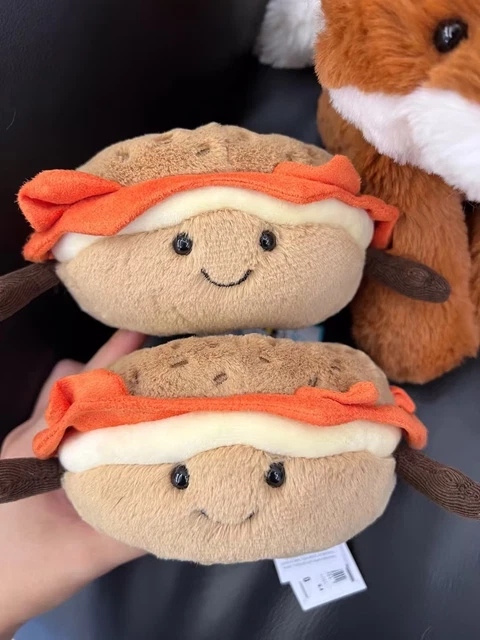 JELLYCAT AMUSEABLE BAGEL Pristine Plush Doll Toy Christmas Gift Tags ...