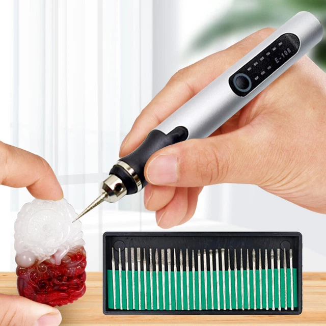 ELECTRIC ENGRAVER PEN Rechargeable Engraver Drill Machine for Glass ...