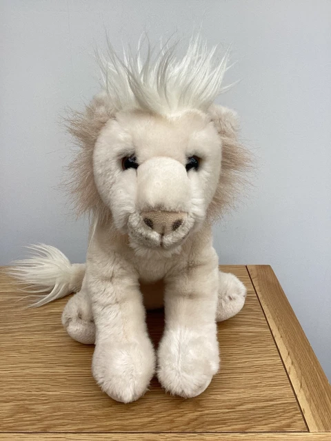 BEAUTIFUL RAVENSDEN MALE White Lion 12” Sitting Soft Toy Plush £8.66 ...