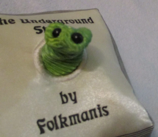 RARE VINTAGE FOLKMANIS Folktails Underground Story Book Worm Plush ...