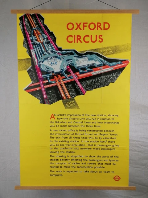ORIGINAL 1960'S LONDON Underground Station Development Posters (Set of ...